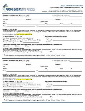Fillable Online RETAILER REGISTRATION FORM Philadelphia Marriott ...