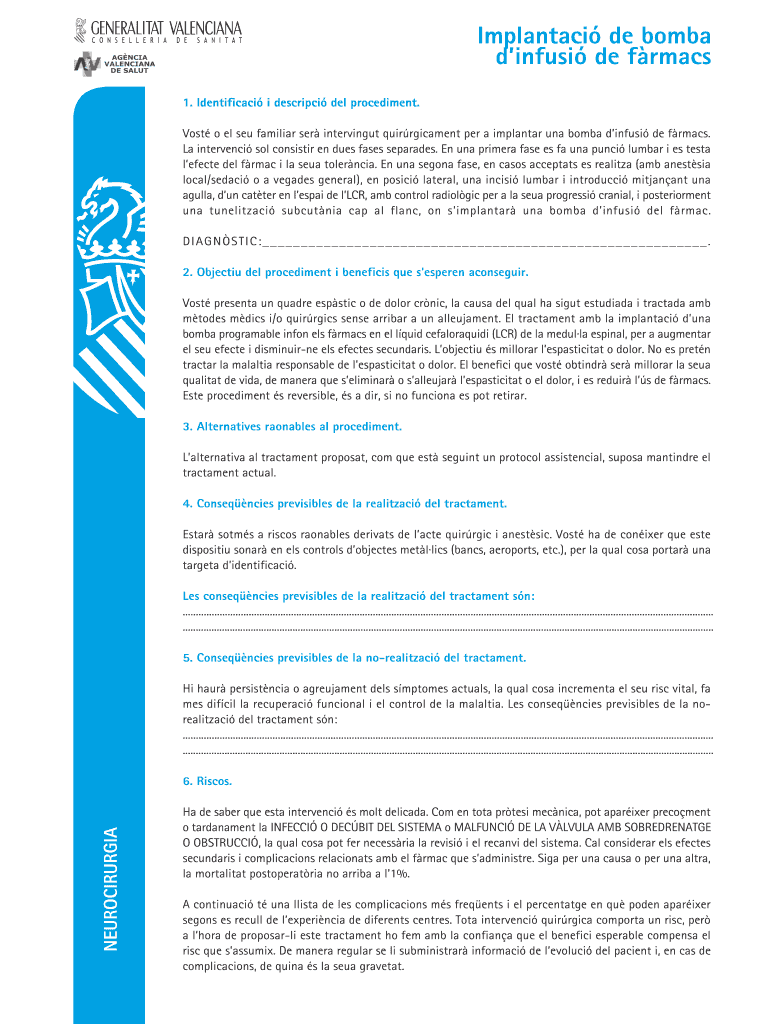 Fillable Online www2 san gva Implantaci de bomba Fax Email Print ...