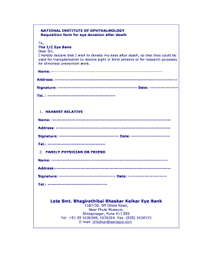 Fillable Online NATIONAL INSTITUTE OF OPHTHALMOLOGY Requisition form ...