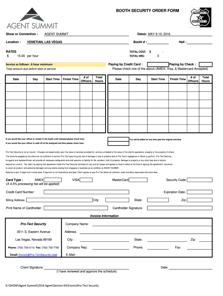 Fillable Online TOTAL COST TOTAL HRS - agentsummitcom Fax Email Print - pdfFiller