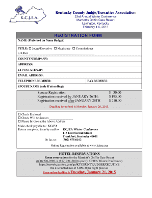 Fillable Online kcjea BKentuckyb County JudgeExecutive Association Fax ...