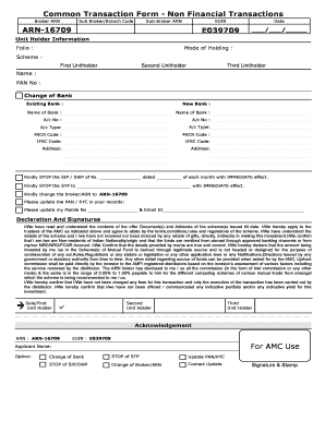 Fillable Online Common Transaction Form - Non Financial Transactions Fax Email Print - pdfFiller