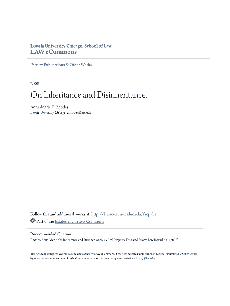 Fillable Online On Inheritance and Disinheritance Fax Email Print ...