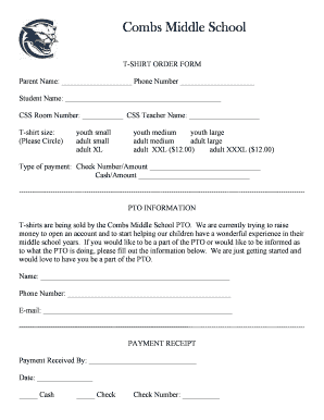 Fillable Online combsms jocombs Combs Middle School Combs Middle School ...