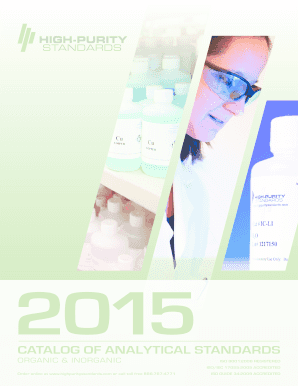 Fillable Online 2015 catalog of analytical standards - High-Purity ...