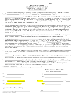 Fillable Online STATE OF MARYLAND - Driving Record Fax Email Print ...