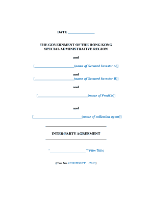 Fillable Online Headlined draft Inter-creditor AgreementInter-party ...