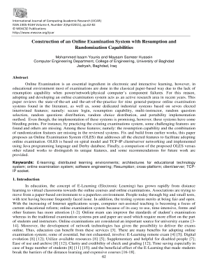 Fillable Online International Journal of Computing Academic Research ...