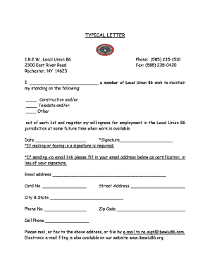 Fillable Online ibewlu86 Re-Sign Form - IBEW Local 86 Fax Email Print ...