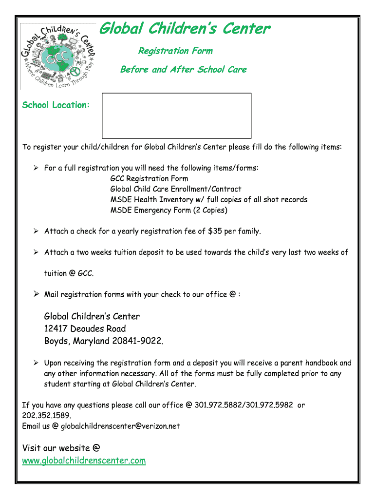 Fillable Online Global Childrens Center Fax Email Print - pdfFiller