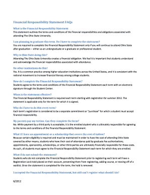 Fillable Online Financial Responsibility Statement FAQs Fax Email Print ...