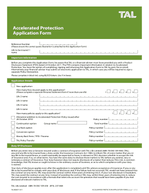 Fillable Online Accelerated Protection Application Form Fax Email Print ...