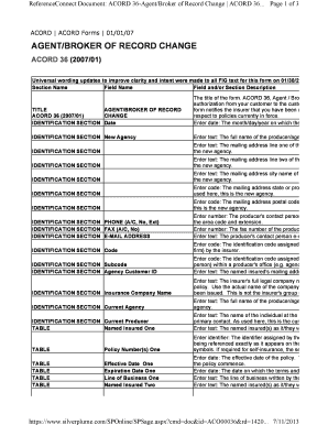 Fillable Online Agentbroker of record bchangeb - Argo Group Fax Email Print - pdfFiller