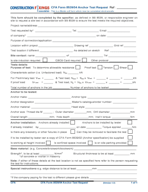 Fillable Online fixingscfa co CFA Form 853904 Anchor Test Request Ref ...