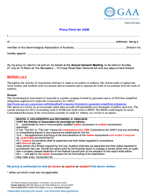 Fillable Online gem org Proxy Form - AGM 2014 Fax Email Print - pdfFiller