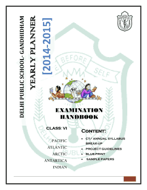 Fillable Online dpsgandhidham EXAMINATION HANDBOOK - DPS Gandhidham Fax ...