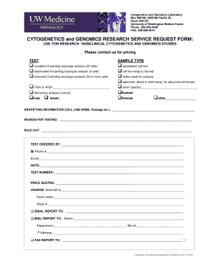 Fillable Online pathology washington Cytogenetics and Genomics Research ...