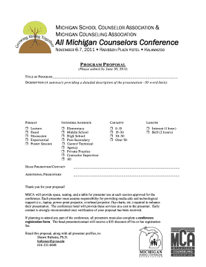Fillable Online mich-sca MSCA MCA Presenter Forms in Word Fax Email ...