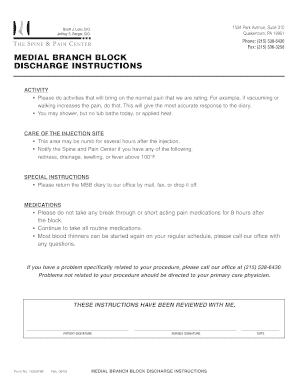 Fillable Online mystlukesonline Fax 215 536-3258 MEDIAL BRANCH BLOCK ...