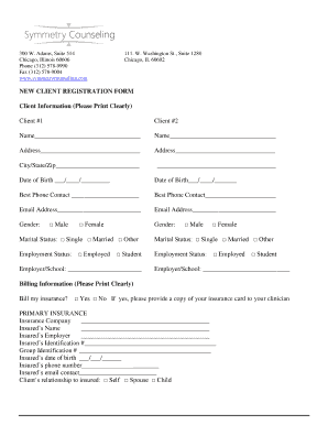 Fillable Online NEW CLIENT REGISTRATION FORM Client Information Please ...