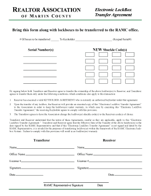 Fillable Online Electronic LockBox Transfer Agreement Fax Email Print ...