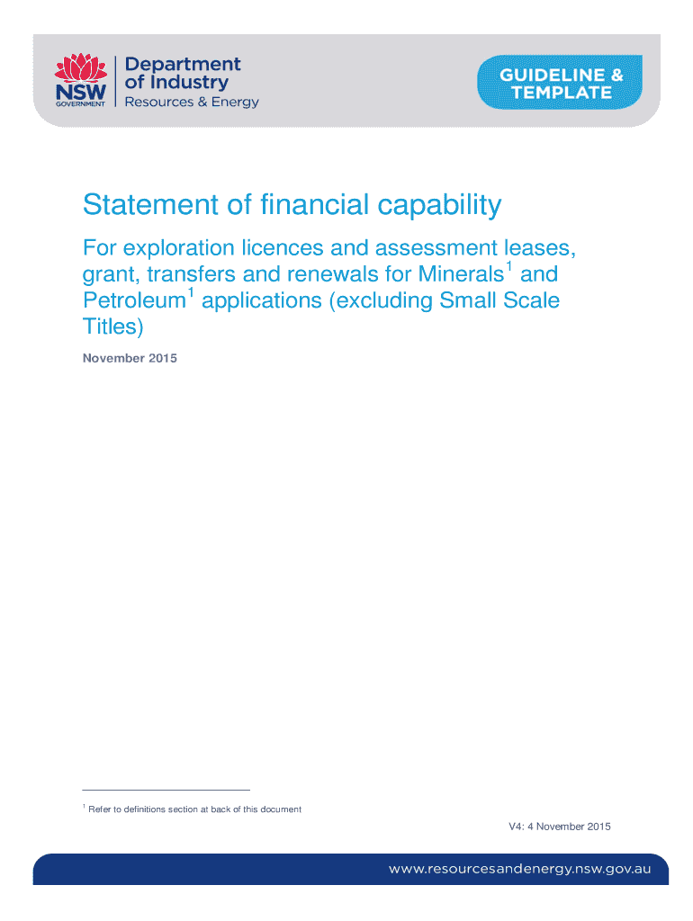 Fillable Online Statement of financial capability Statement of ...