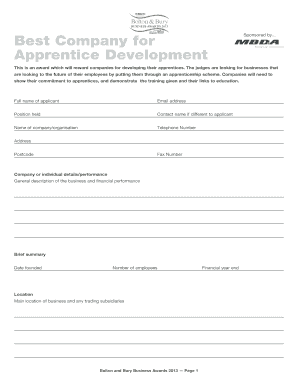 Fillable Online homepages newsquest co Best Company for Apprentice ...