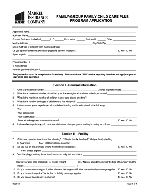 Fillable Online FAMILYGROUP FAMILY CHILD CARE PLUS PROGRAM APPLICATION ...