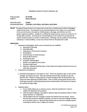 Fillable Online Suture Removal Fax Email Print - pdfFiller