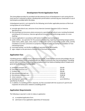 Fillable Online riverhurst Development Permit Application Form ...