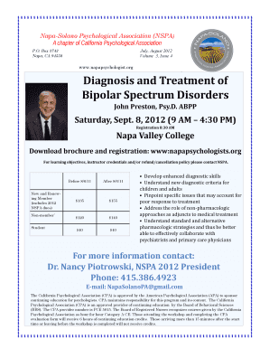 Fillable Online Napa-Solano Psychological Association (NSPA) Fax Email ...