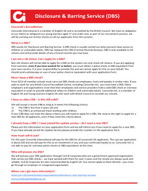 Fillable Online Disclosure & Barring Service (DBS) Fax Email Print ...