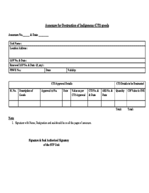Fillable Online blr stpi New Annexure Formats.PDF - blr stpi Fax Email Print - pdfFiller