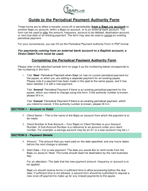 Fillable Online Guide to the Periodical Payment Authority Form Fax ...