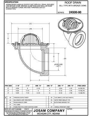Fillable Online Sill Drain: Shallow Sump with Bronze Dome and 90 degree ...
