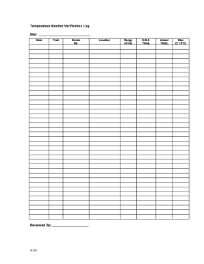 Fillable Online Blood Bank Freezer Alarm; Function Verification Log ...