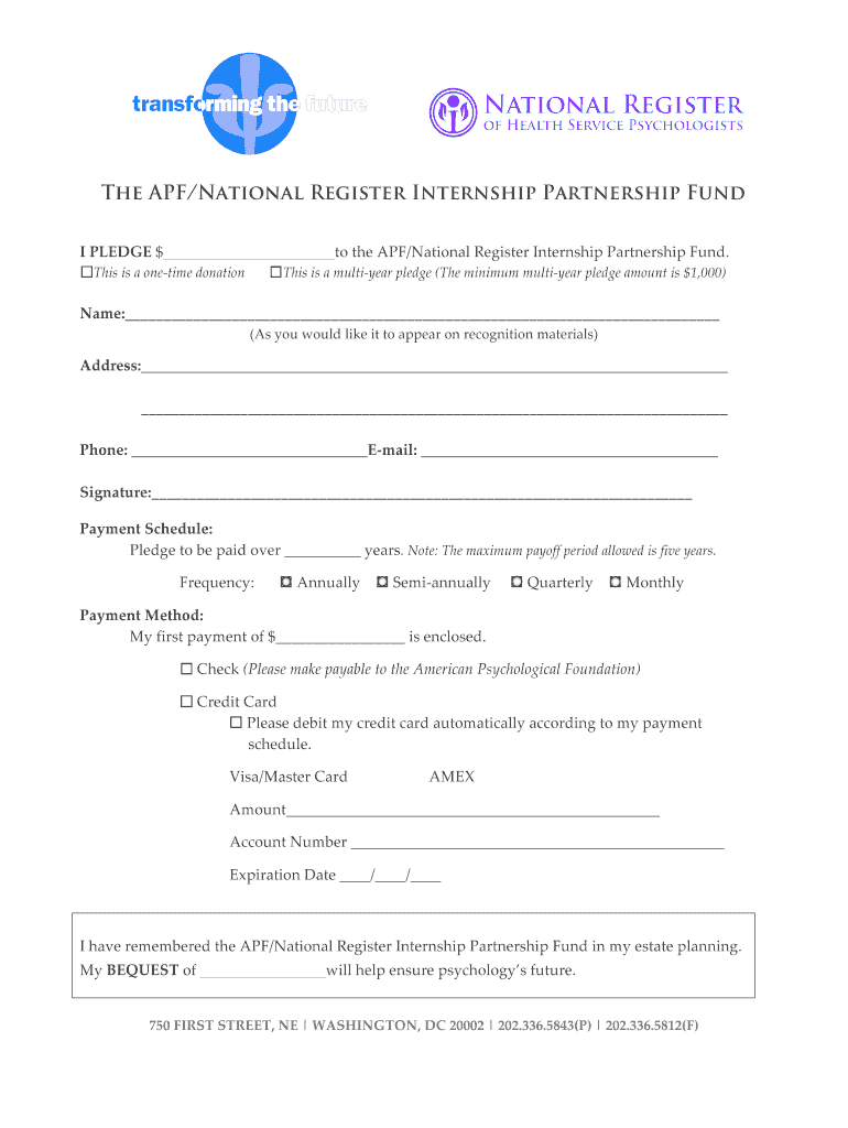 Fillable Online National Register Pledge Formdocx Fax Email Print ...