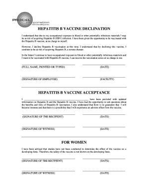 Fillable Online Hepatitis b vaccine declination hepatitis b vaccine ...