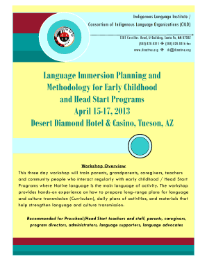 Fillable Online indigenous-language Language Immersion Planning and ...
