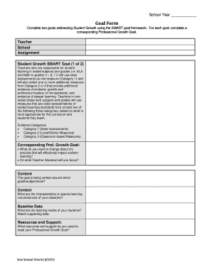 Fillable Online scio k12 or Goal Form - Scio School District Fax Email ...