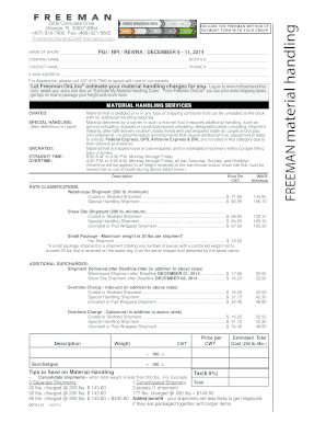 Fillable Online From Freeman OnLine you can print extra shipping Fax ...