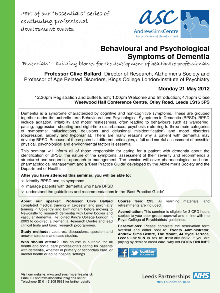 Fillable Online Flyer draft BPSD 21.05.12 Fax Email Print - pdfFiller