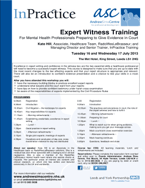 Fillable Online Flyer DRAFT Expert Witness 16170713 Fax Email Print ...