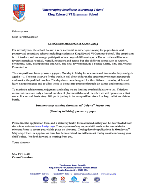 Fillable Online kevigs Encouraging Excellence Nurturing Talent - kevigs ...