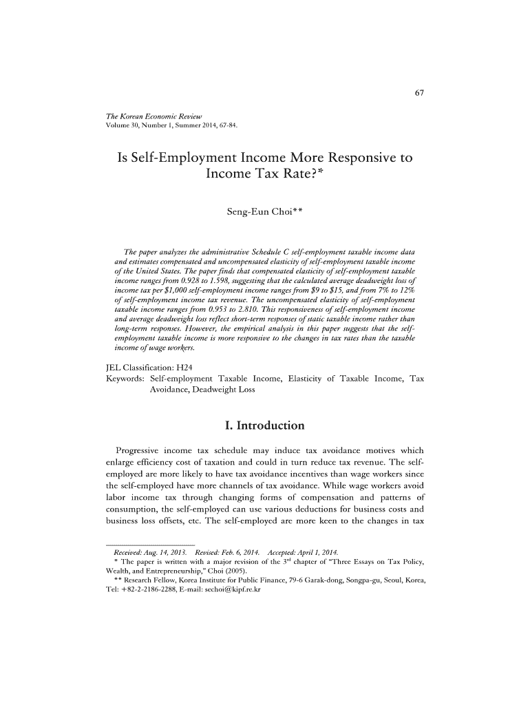 Fillable Online Kea Ne Is Self Employment Income More Responsive To fillable-online-kea-ne-is-self-employment-income-more-responsive-to
