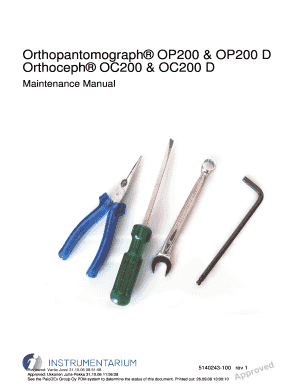 Fillable Online thetechgods Orthopantomograph OP200 amp OP200 D ...