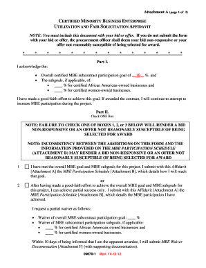 Fillable Online MBE bAffidavitb - SE Davis Construction LLC Fax Email ...