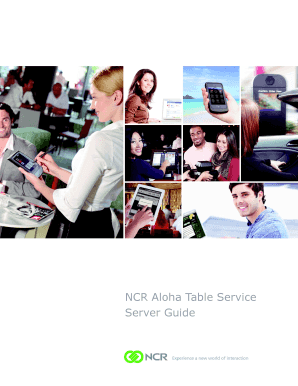 Fillable Online NCR Aloha Table Service Fax Email Print - pdfFiller