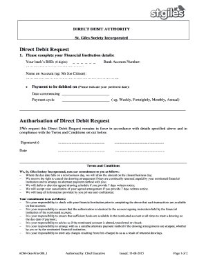 Fillable Online stgiles org Download Direct Debit bRequestb Form ...