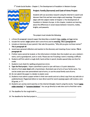Fillable Online Project Family Surname and Coat-of-Arms Project Fax ...